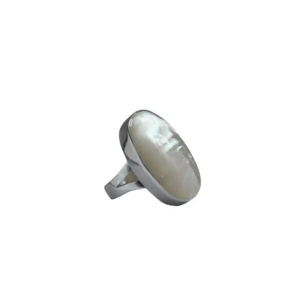 FV JEWELLERY La Stèle Mother Of Pearl Ring - White