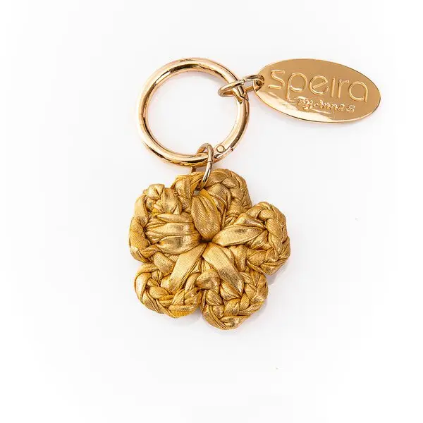 SPEIRA Small Flower Bag Charm - Gold