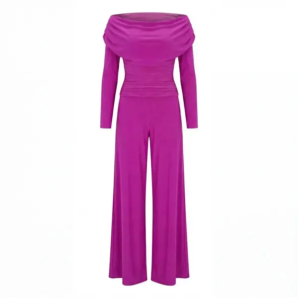 ATOM LABEL Carbon Jumpsuit With Sleeves - Pink