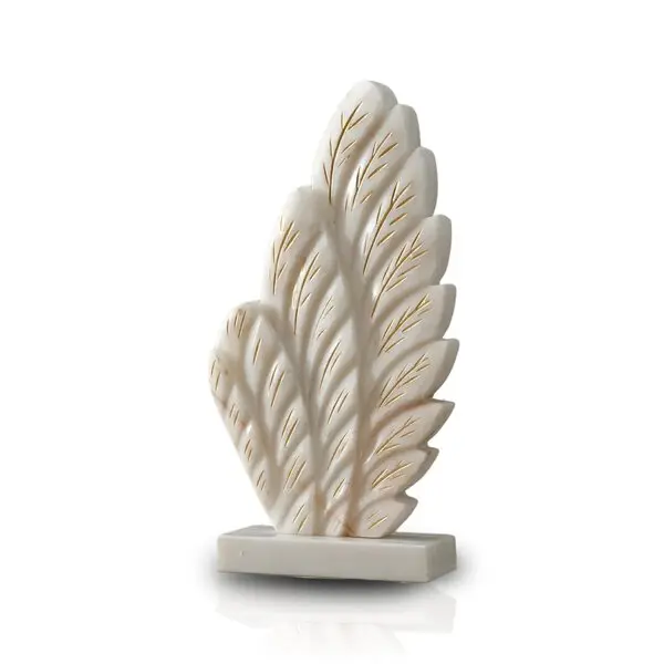 MARLETH Feather Handmade Marble Sculpture - White