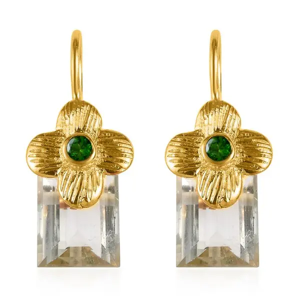 EMMA CHAPMAN JEWELS Clara Amethyst Drop Earrings - Green