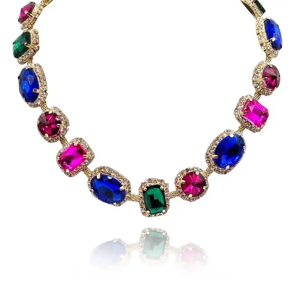 MICHAEL NASH JEWELRY Multi-color Gemstone Necklace - Gold
