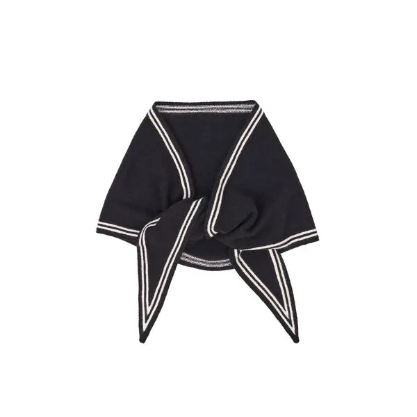 Saachi Solid Triangle Scarf - Black