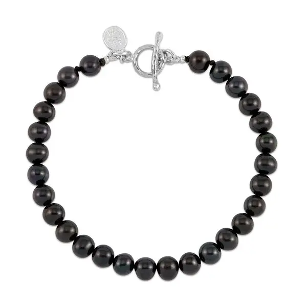 DOWER & HALL Luna Pearl™ Sterling Silver Bracelet - Black