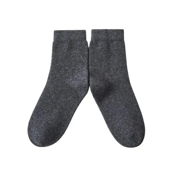 SOFT STROKES SILK Cashmere Quarter-length Socks Set Of Two - Grey