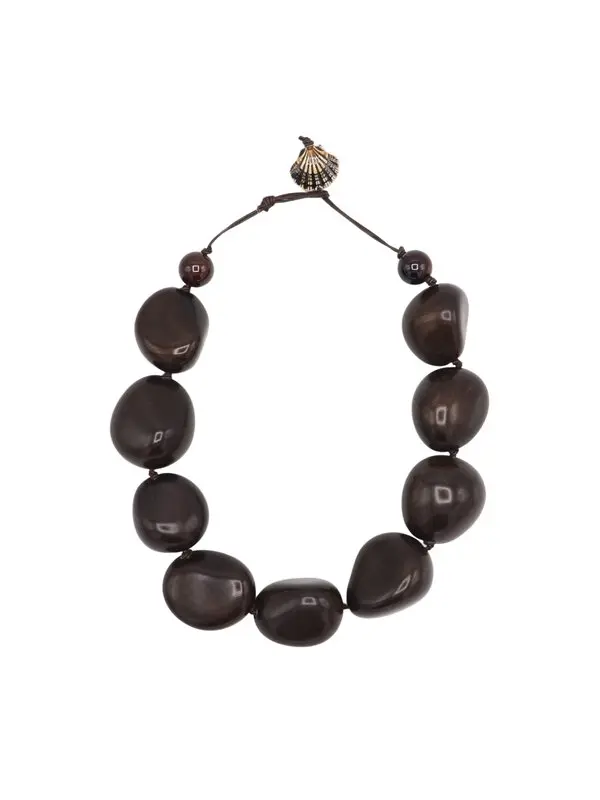SITA NEVADO Mango Tagua Necklace - Brown