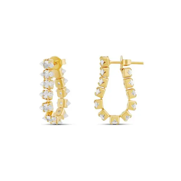 SHYMI Marquis Shape Drop Earrings - Gold