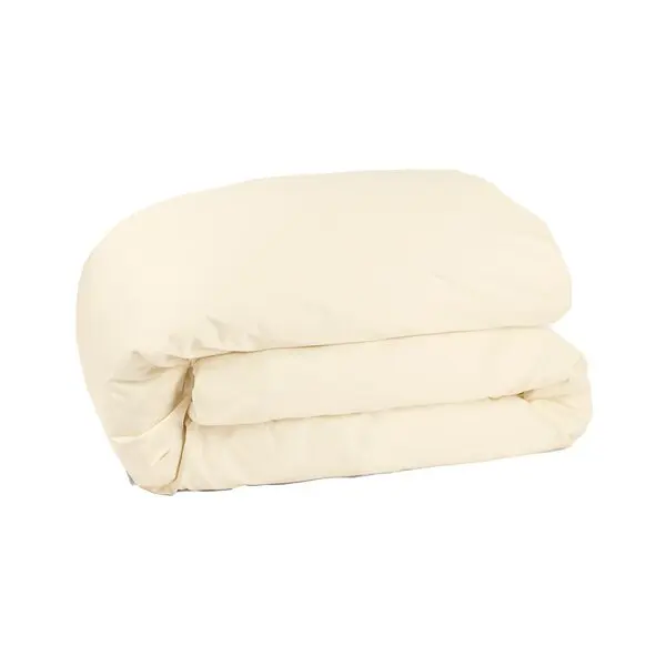 Joro Neutrals Sateen Organic Cotton Duvet Cover Classic Cream, Full/queen - White