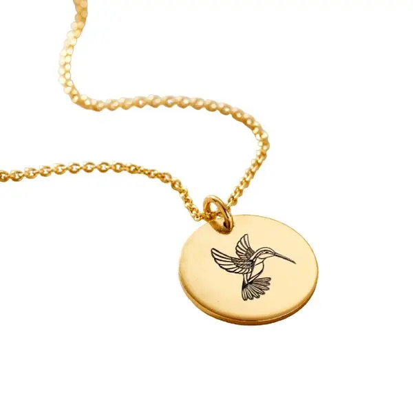 POSH TOTTY DESIGNS Hummingbird Spirit Animal Necklace - Gold