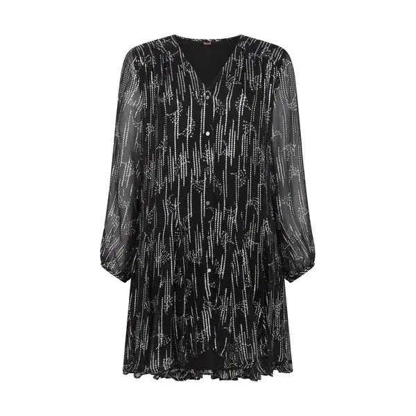 ROSE & NANCY Ophelia Sparkle Mini Shirt Dress