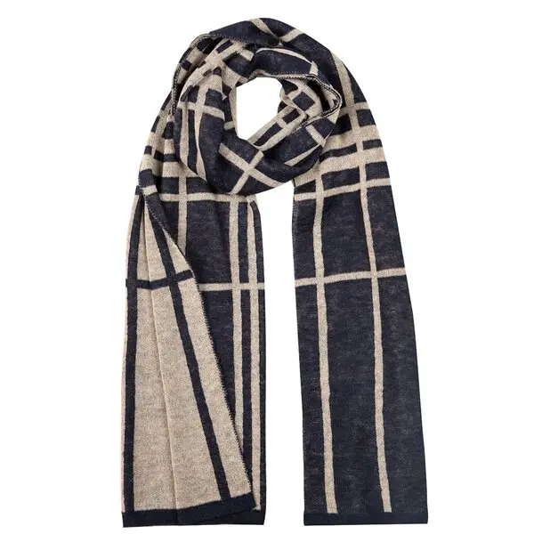 MOHAIR&ANGORA Galatia Scarf Navy - Blue