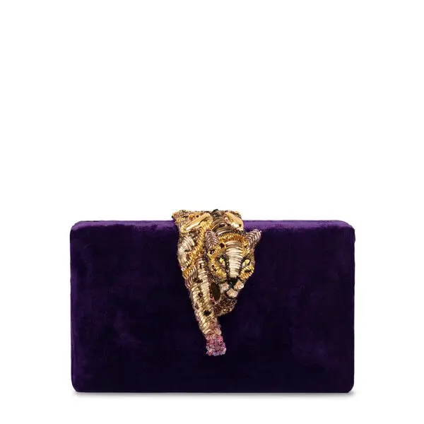SIMITRI Royal Raaka Clutch - Purple/gold