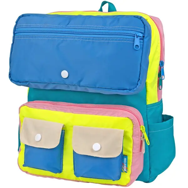 MOKUYOBI Neutrals Faux Roll Top Backpack - Blue