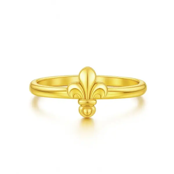 UNALOE Adjustable Ring With Florence Lily - Gold