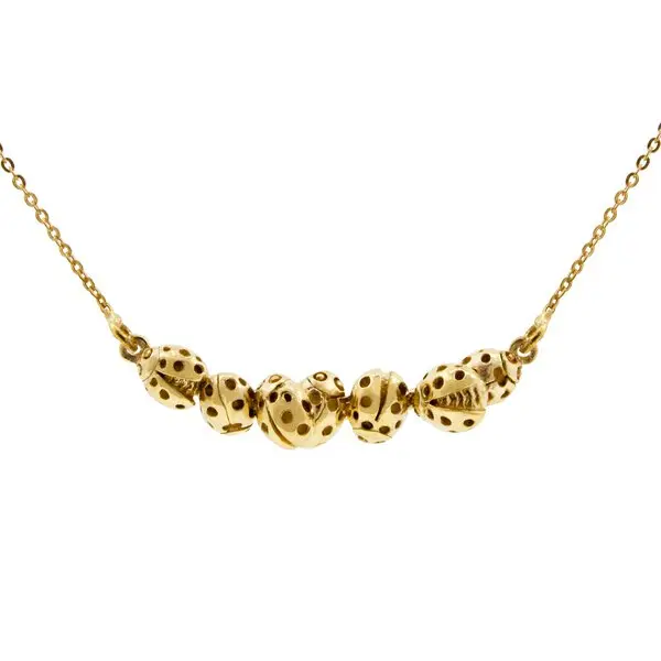 LEE RENEE Ladybird Pendant Necklace - Gold