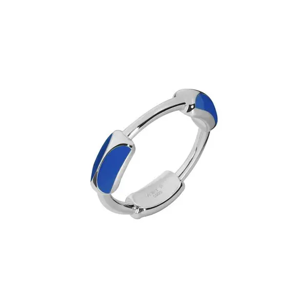 Arte Madrid Artē Madrid Toggle Sculpted Dome Lapis Ring - Blue