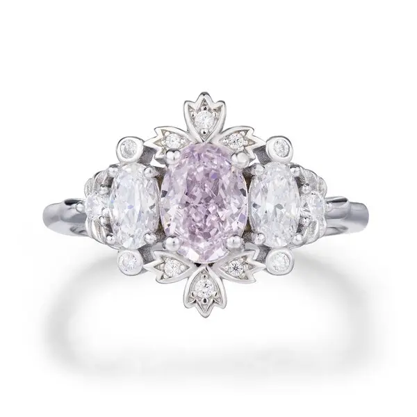 AZURA JEWELRY NEW YORK Lilyshade Morganite Ring - Silver