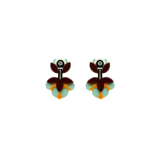 GISSA BICALHO Petunia Pendant Earrings - Green