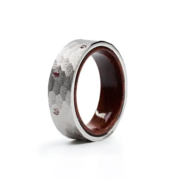 GERMAN KABIRSKI Nuptia Wedding Band With Mixed Sapphires - Silver