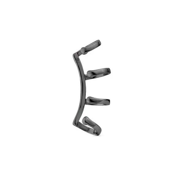 SALLY SKOUFIS Edge Alchemy Ear Cuff In Premium Rhodium - Black