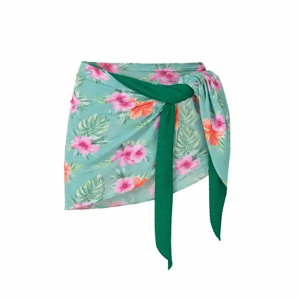 BELLETAGE SWIMWEAR Hanalei Sarong Reversible - Green