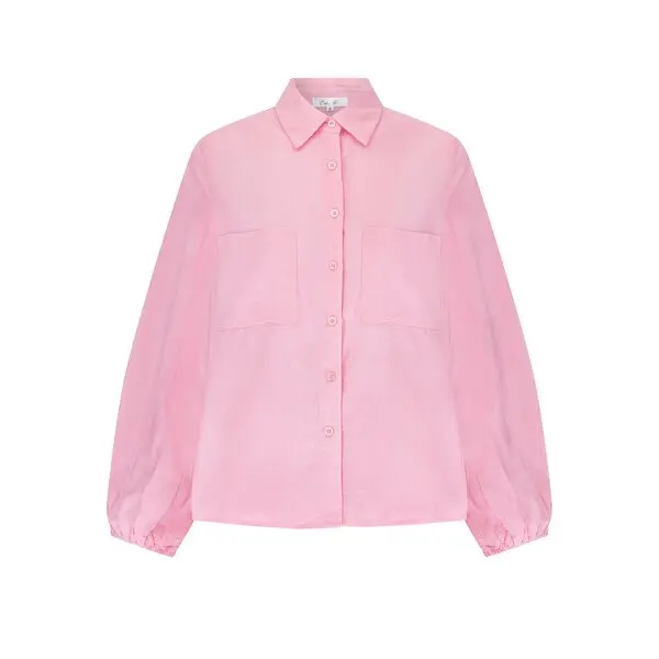 LULA-RU Carla Cotton Shirt - Pink