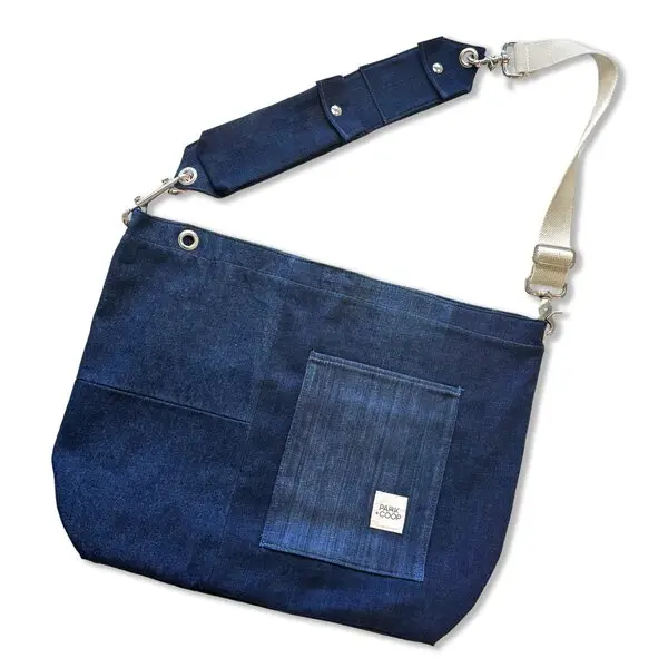 PARK + COOP Upcycled Denim Market Bag With Detachable Manhattan Strap