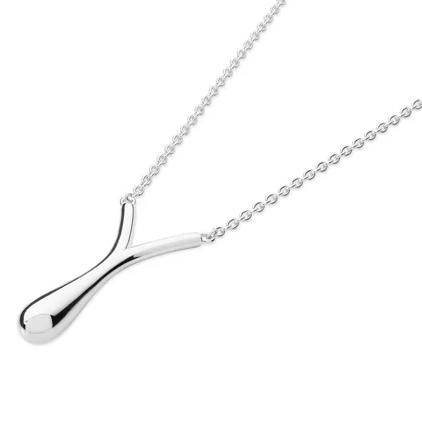 LUCY QUARTERMAINE Sterling V Drop Necklace - Silver
