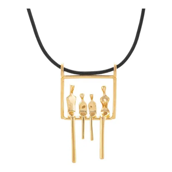 YENNY COCQ LLC Family Of Four Pendant - Gold
