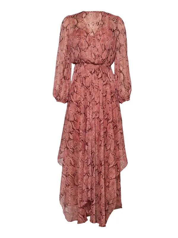 ROSE & NANCY Snake Print Maxi Dress