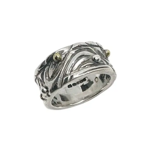 TG-JEWELLERY BY TAMARA GERVASIO Le Linee Pebbles Ring - Black/silver/gold