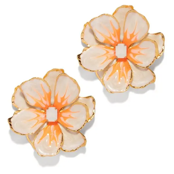 THE PINK REEF Floral Earrings - Pink