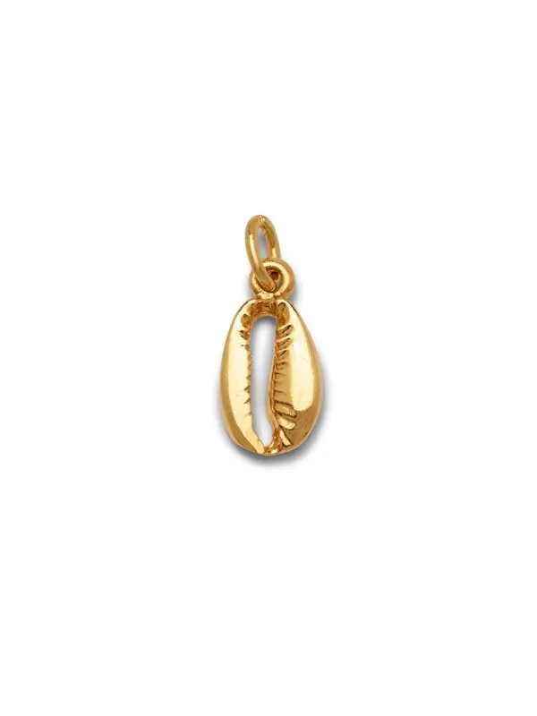 JAREDJAMIN Cowrie Shell Pendant Charm - Gold