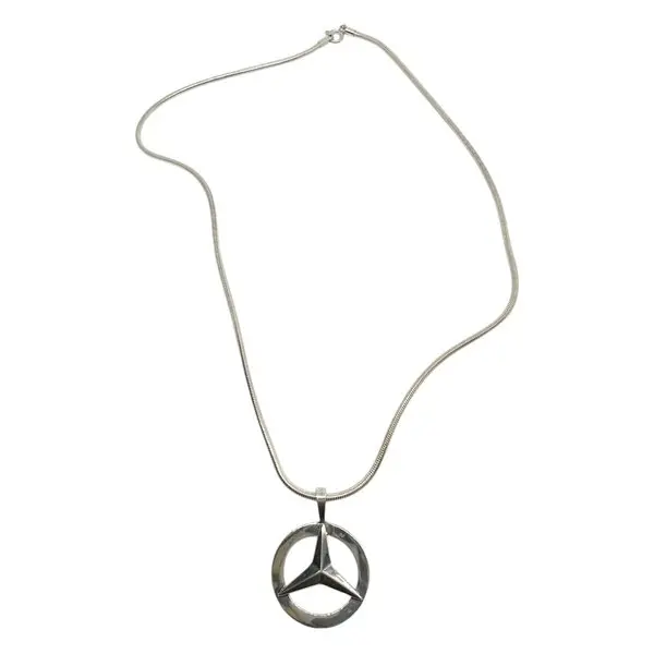TG-JEWELLERY BY TAMARA GERVASIO Sterling Silver Mercedes Pendant Necklace - Silver/black