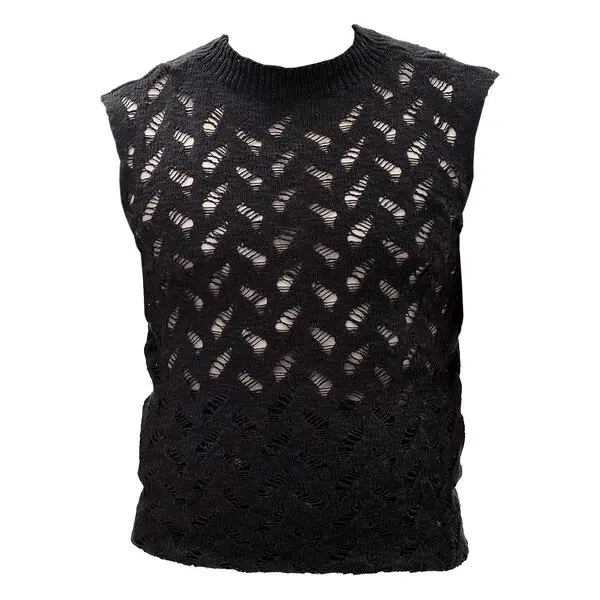MAISON BOGOMIL Sleeveless Top In Cotton And Linen With Distressed Texture
