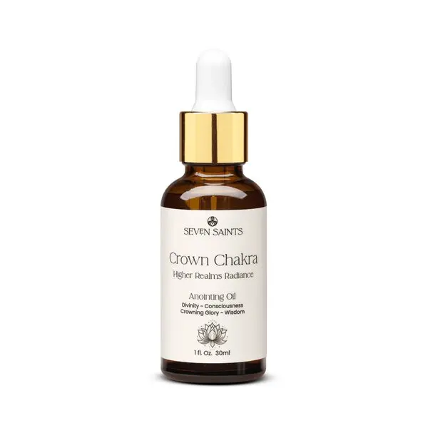 SEVEN SAINTS Neutrals Crown Chakra Anointing Oil For Higher Realms Radiance - Orange/yellow