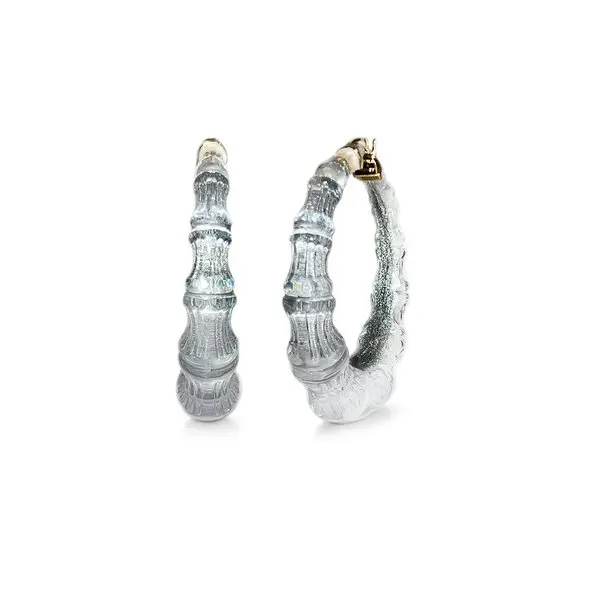 GOLD & HONEY Illusion Bamboo Hoop Earrings - Gold/silver