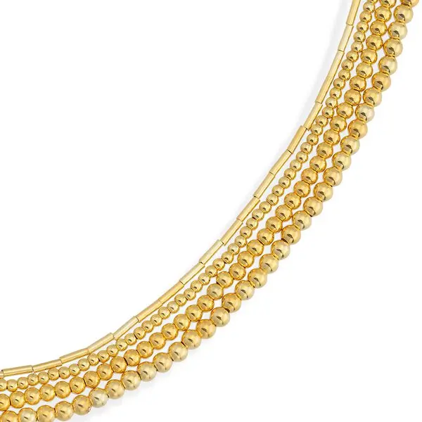 THE PHEIA Beaded Layering Necklace Set - Gold