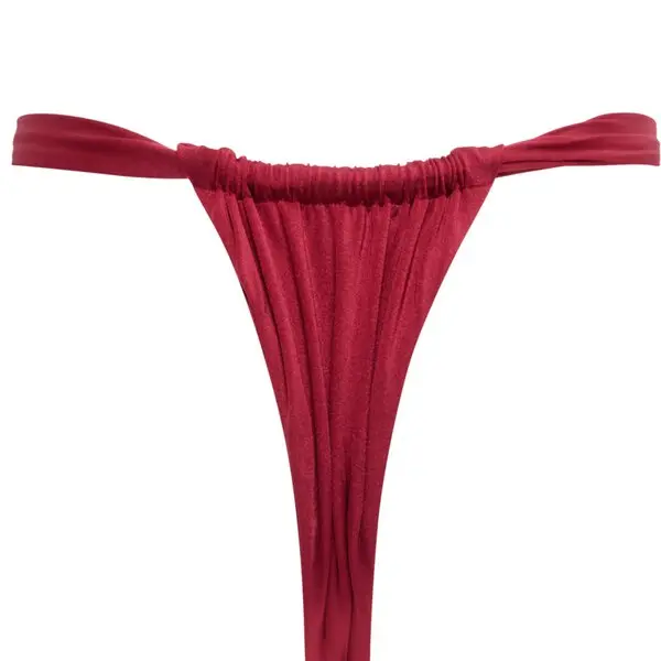 DONNASWIM Bali Ruched Bikini Bottom - Red