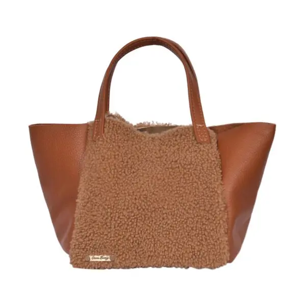 OWEN BARRY Hawes Sheepskin And Leather Grab Bag - Black/brown