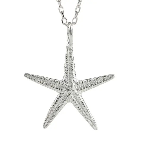 DAINTY LONDON Starfish Pendant Necklace - Silver