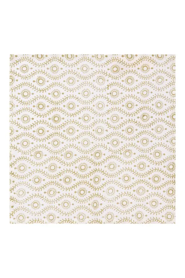 NOLOGO-CHIC Fresco Stripe Napkins With Wiggle Napkin Set Cotton Olive - Green