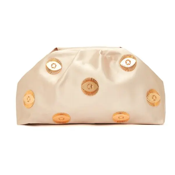 D’lueur Atelier Handbag With Gold-plated Accessory Details - Beige