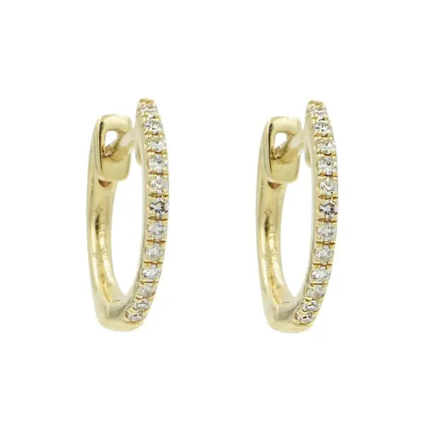 KAMARIA Diamond Huggie Earrings - Gold