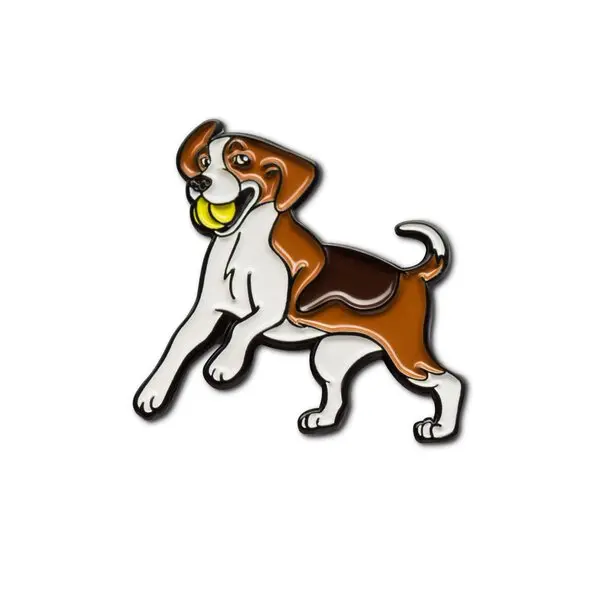 MAKE HEADS TURN Enamel Pin Beagle Dog - Black/brown