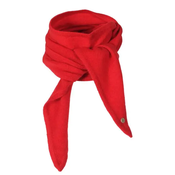 TIRILLM Ayla Small Neck Scarf In Soft Pure Cashmere - Red