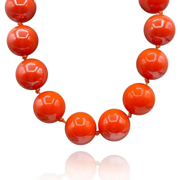 MICHAEL NASH JEWELRY Resin Knotted Necklace - Orange