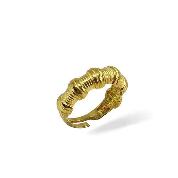 LINYA JEWELLERY Bomy Wire Ring - Gold