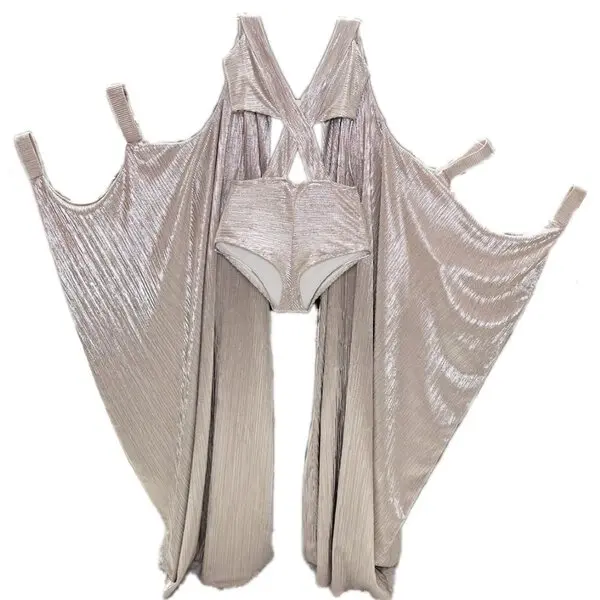HARMONIA NY Lemuria Two Metallic Bodysuit With Wings