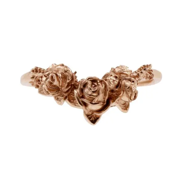 LEE RENEE Rose Chevron Ring - Rose Gold